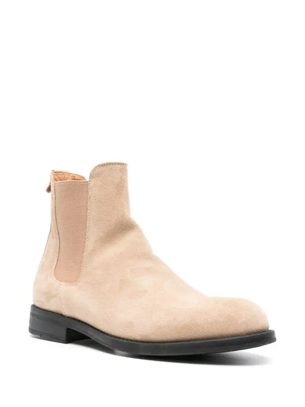 SCAROSSO Claudia Suede Chelsea Boots - Neutrals