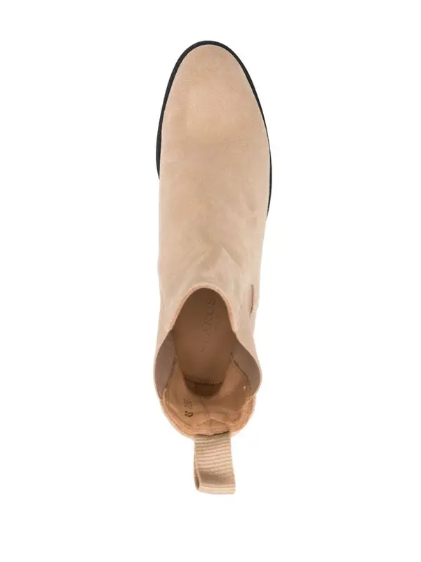 SCAROSSO Claudia Suede Chelsea Boots - Neutrals
