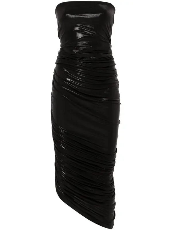 striped midi shirt dress Fallon Cutout Striped Midi Dress White/Black / L