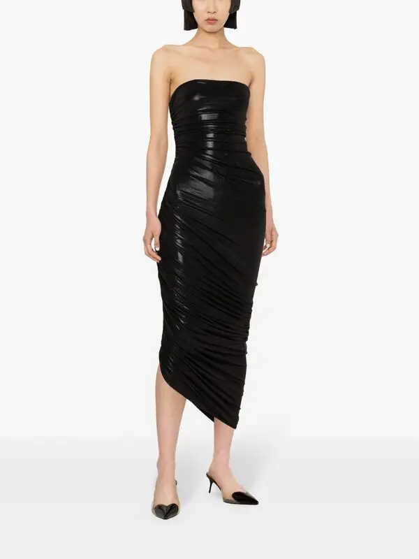 Norma Kamali Diana Shirred Midi Dress