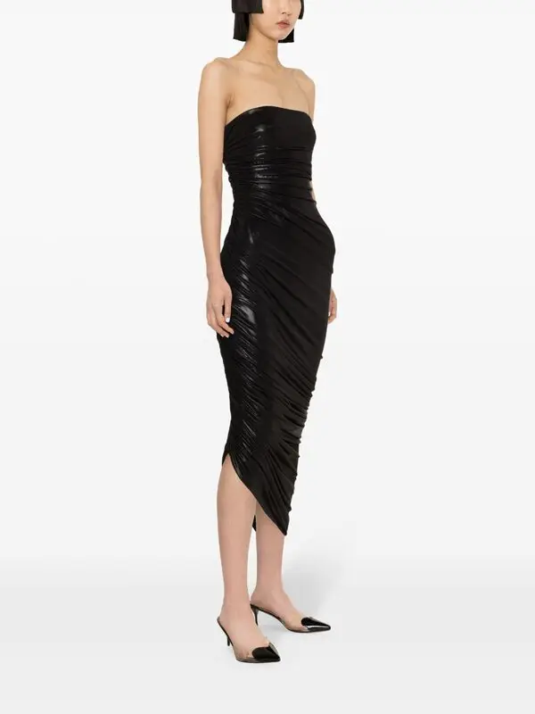 Norma Kamali Diana Shirred Midi Dress