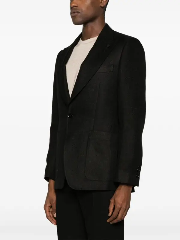 LARDINI Single-breasted Linen Blazer