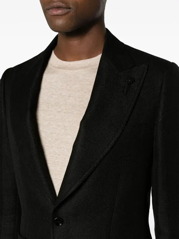 LARDINI Single-breasted Linen Blazer