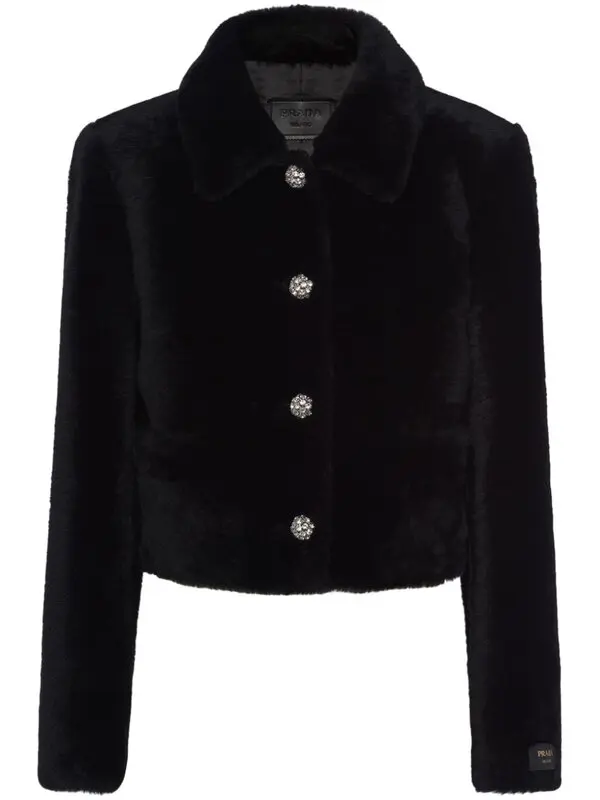 Prada Cropped Shearling Jacket