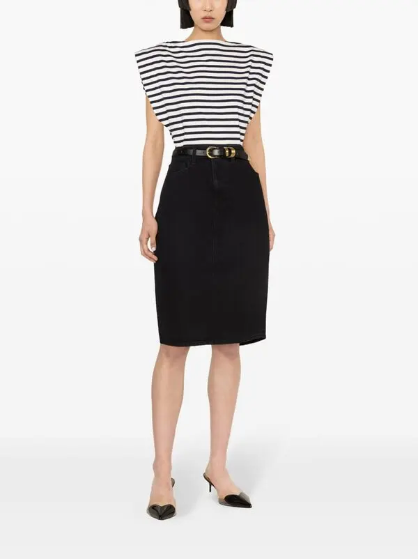 Paige Siren Denim Midi Skirt