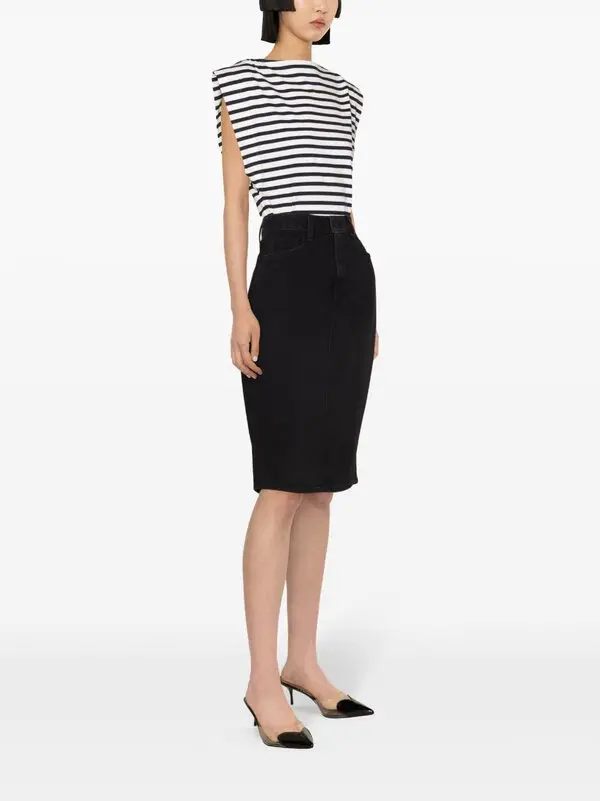 Paige Siren Denim Midi Skirt