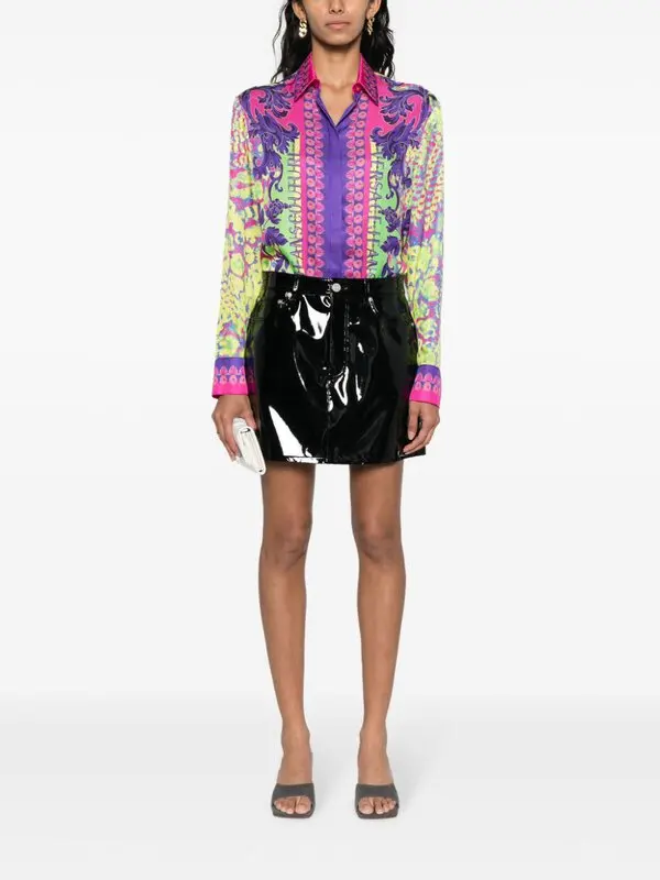 Versace Graphic-print Long-sleeve Shirt