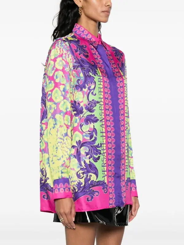 Versace Graphic-print Long-sleeve Shirt