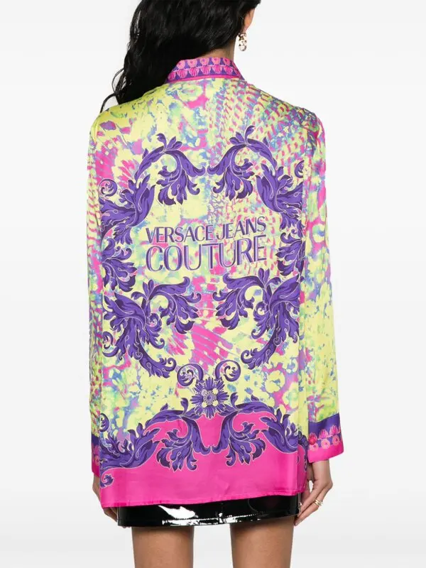 Versace Graphic-print Long-sleeve Shirt