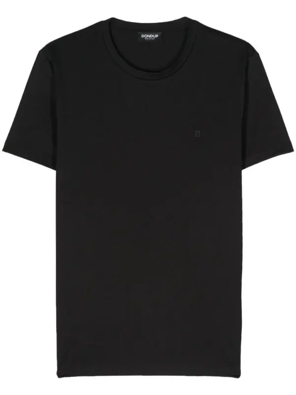 DONDUP Logo-rubberised Cotton T-shirt - Black