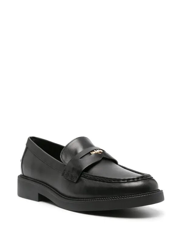 Michael Kors Logo-embossed Penny Leather Loafers