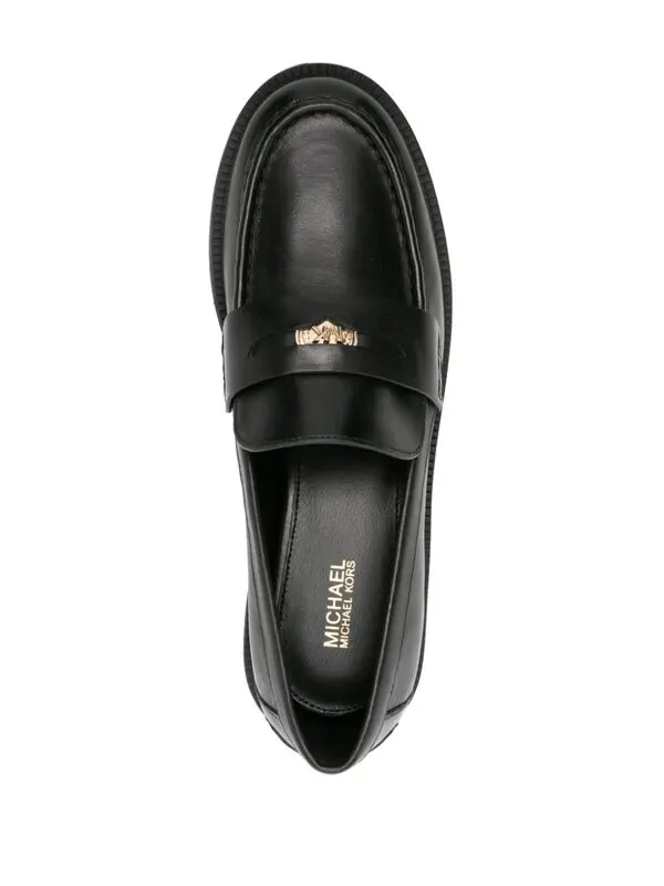 Michael Kors Logo-embossed Penny Leather Loafers