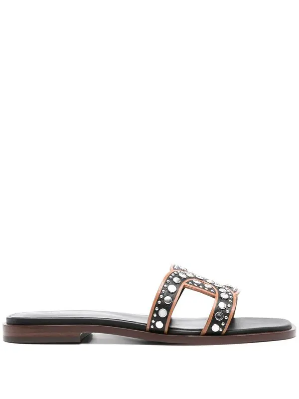TOD'S Kate Flat Sandals - Black