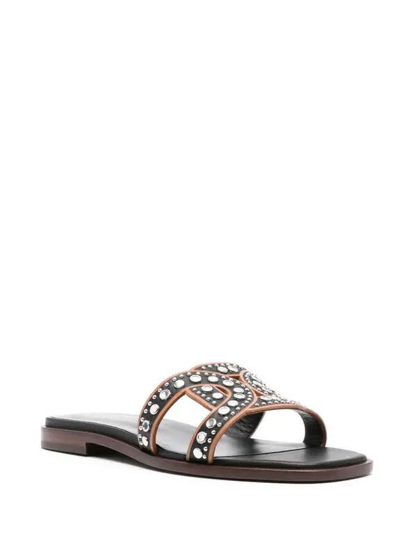 TOD'S Kate Flat Sandals - Black