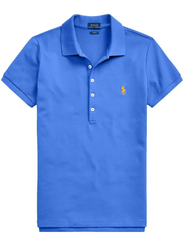 Polo Ralph Lauren Julie Logo-embroidered Polo Shirt - Blue
