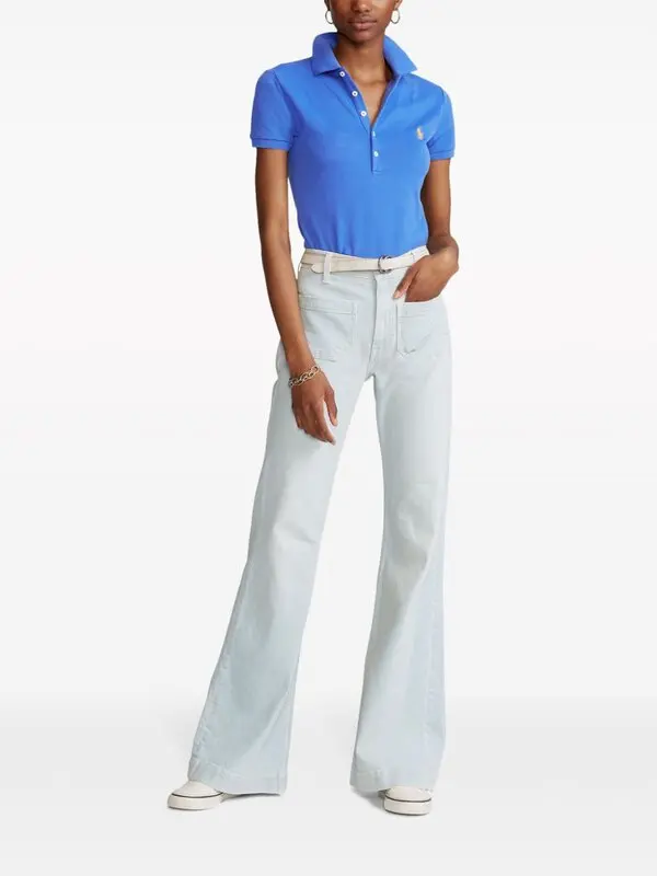 Polo Ralph Lauren Julie Logo-embroidered Polo Shirt - Blue