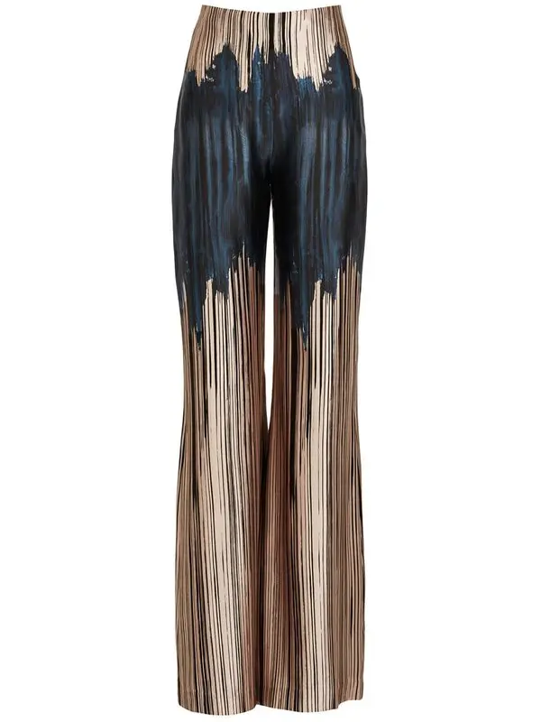 Silvia Tcherassi Andie Organic-silk Trousers - Blue
