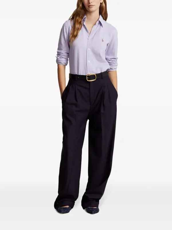 Polo Ralph Lauren Pony-embroidered Cotton Shirt - Purple