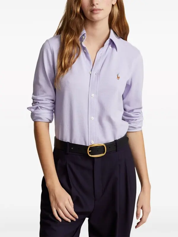 Polo Ralph Lauren Pony-embroidered Cotton Shirt - Purple