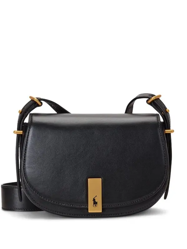 Polo Ralph Lauren Mini Polo Id Leather Crossbody Bag - Black