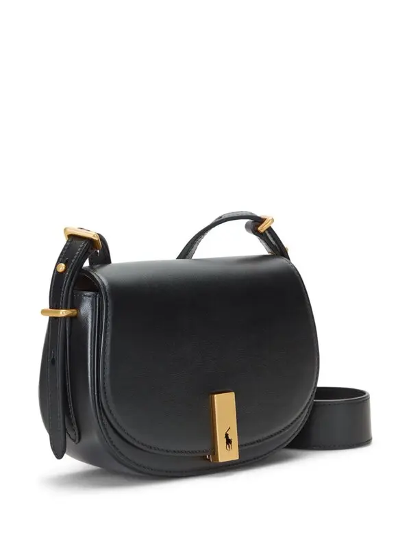 Polo Ralph Lauren Mini Polo Id Leather Crossbody Bag - Black