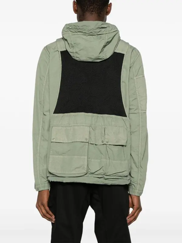 C.P. COMPANY Flatt Cargo-pockets Hooded Jacket - Green