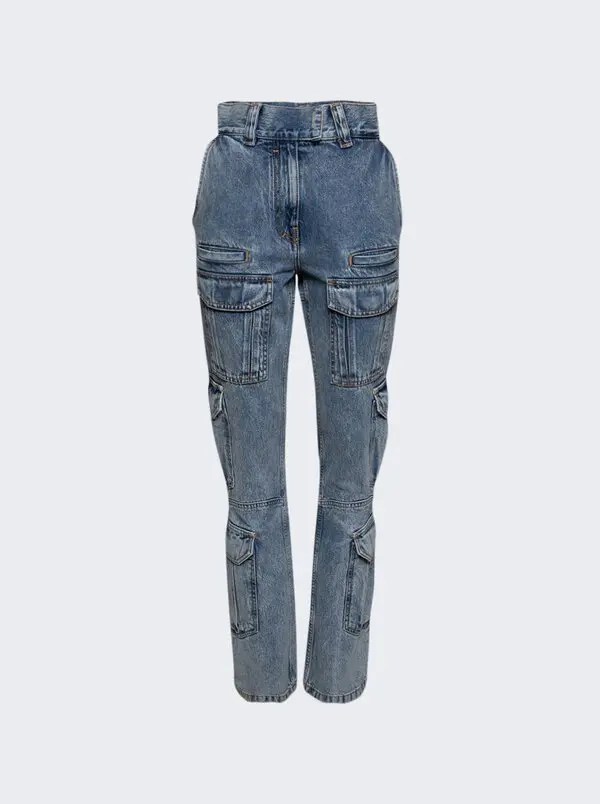 Givenchy Cargo Bootcut Jeans - Light Blue