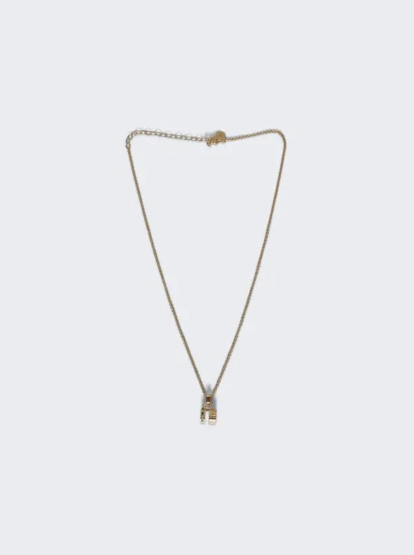 IVI Slot Charm Necklace - Yellow Gold And Emerald