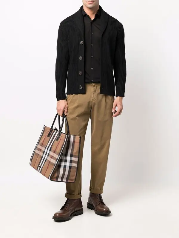 DELL'OGLIO Fine-knit Long-sleeve Shirt - Black