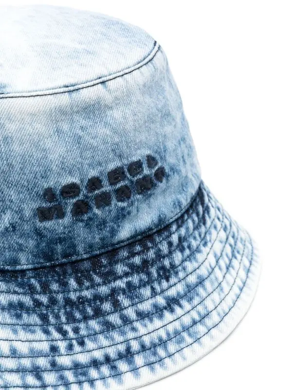 Isabel Marant Giorgia Acid Wash Denim Bucket Hat (NWT) Isabel Marant Giorgia Embroidered Acid Wash Denim Bucket Hat  main image 2