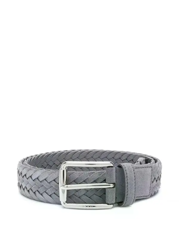 TOD'S Woven Buckle Belt - Grey