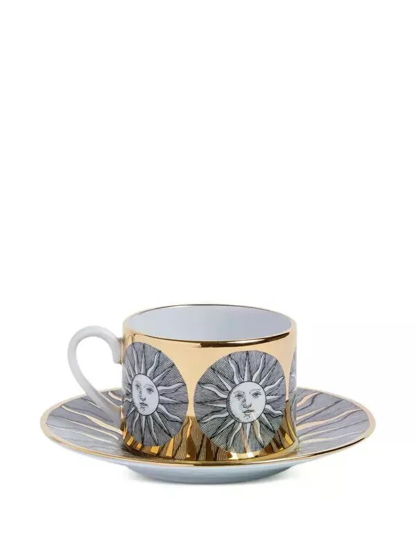 FORNASETTI Sole Tea Cup And Saucer