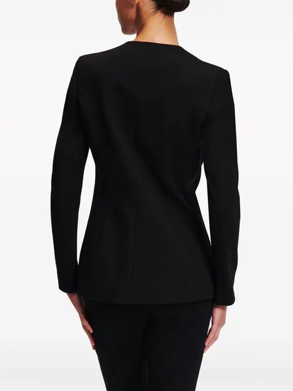 Karl Lagerfeld Collarless Single-breasted Blazer