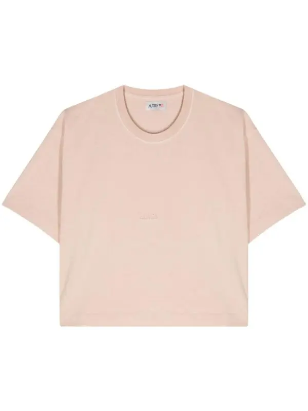 AUTRY Logo-debossed T-shirt - Pink