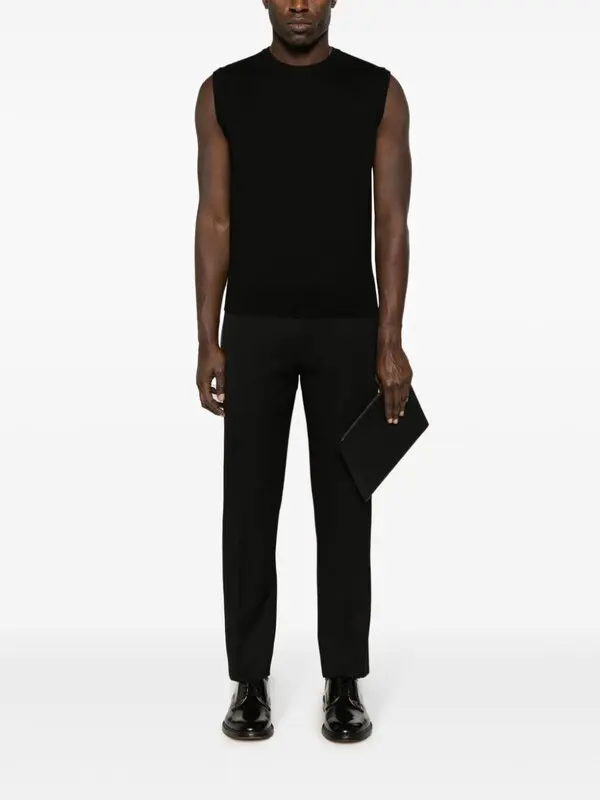 Alexander McQueen Low-rise Tailored Trousers With Satin Trim