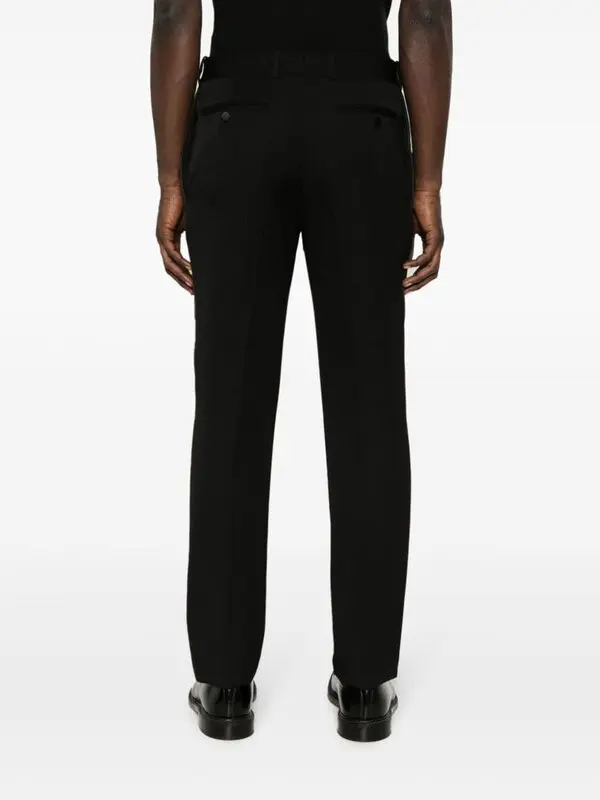 Alexander McQueen Low-rise Tailored Trousers With Satin Trim