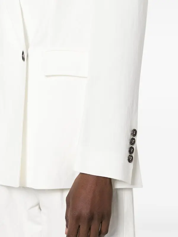 Brunello Cucinelli Peak-lapels Double-breasted Blazer - White