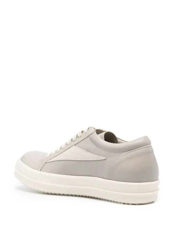 Rick Owens Lido Vintage Leather Sneakers - Grey