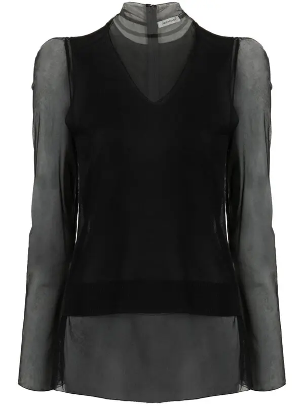 UNDERCOVERISM Layered High-neck Top