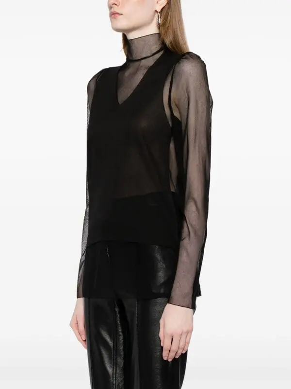 UNDERCOVERISM Layered High-neck Top