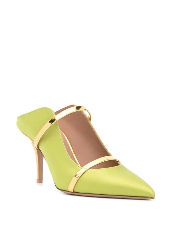 MALONE SOULIERS Maureen 70mm Mules - Green