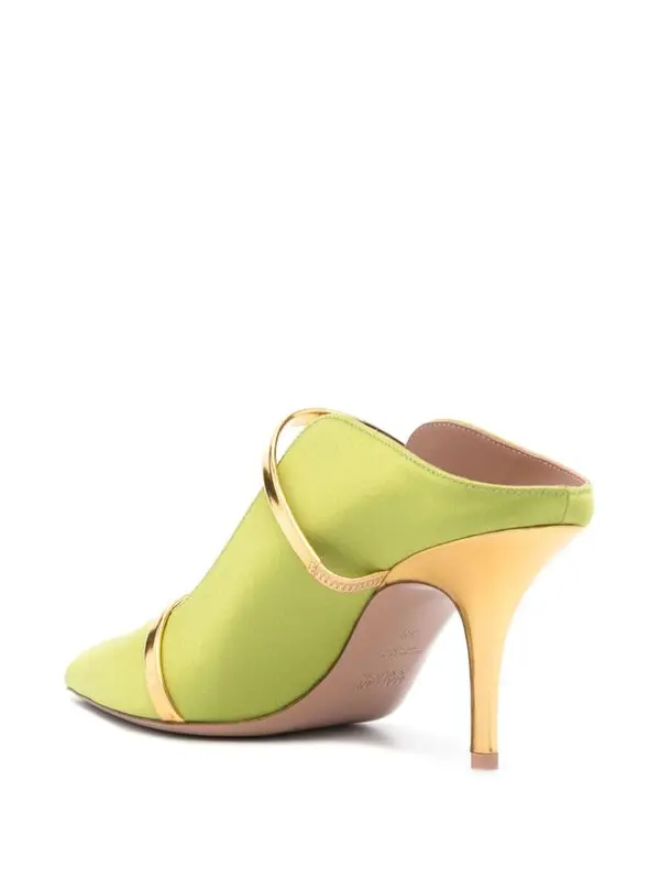 MALONE SOULIERS Maureen 70mm Mules - Green
