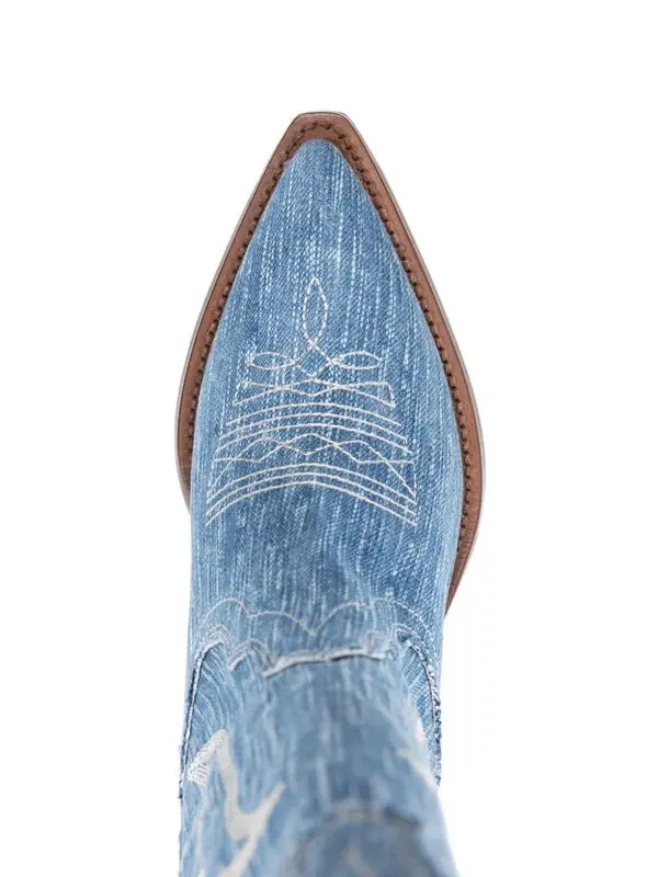 SONORA Santa Fe 35mm Denim Boots - Blue