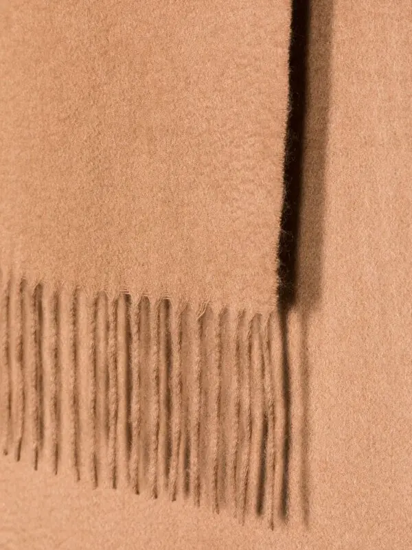 N.peal Fringed Cashmere Scarf - Brown