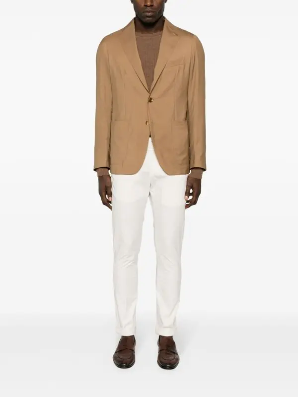 Tagliatore Brooch-detail Single-breasted Blazer - Neutrals