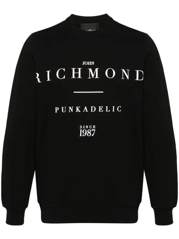 John Richmond Logo Print Sweatshirt - Black