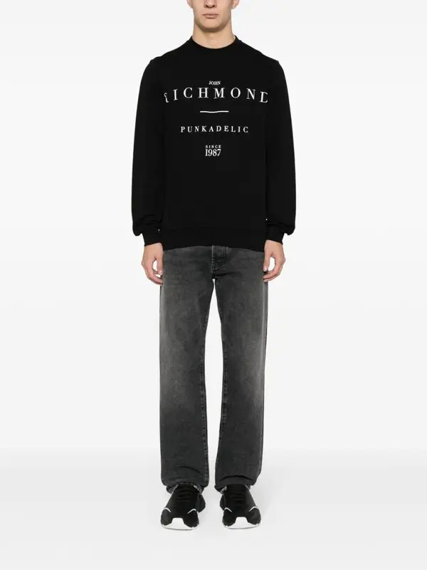 John Richmond Logo Print Sweatshirt - Black