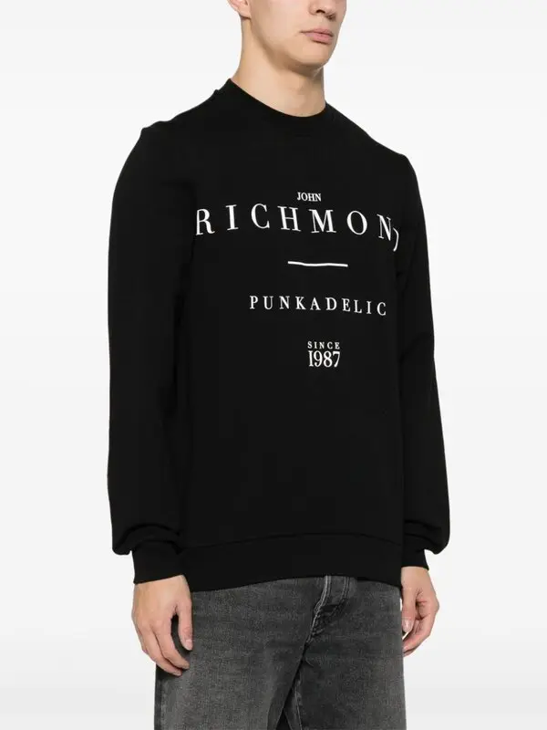John Richmond Logo Print Sweatshirt - Black
