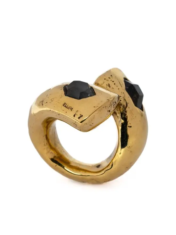 PARTS OF FOUR Big Twisted Druid Diamond Ring - Gold