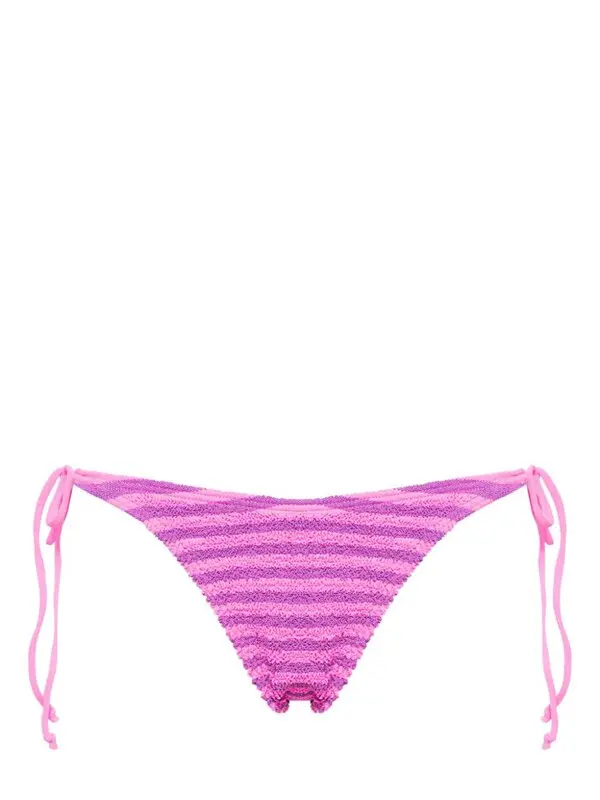 Bond Eye Serenity Striped Bikini Bottom - Pink